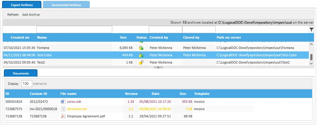 Export Archives - LogicalDOC Documentation