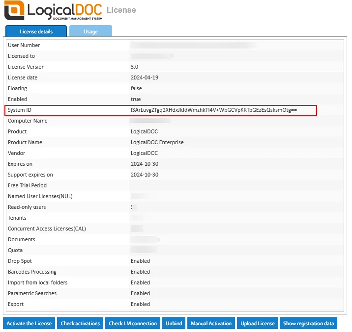 Licencia Hardware Bound - LogicalDOC Documentation